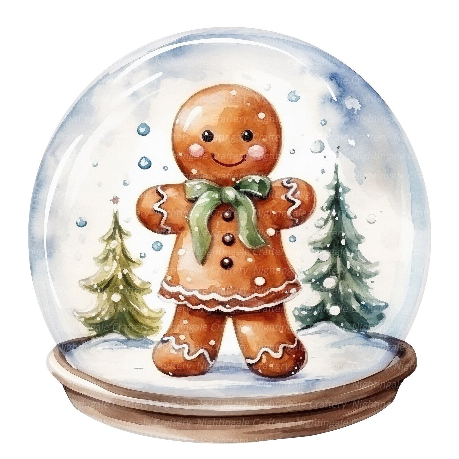 10 Gingerbread Christmas Snow Globe Clipart, Christmas Snowglobe ...