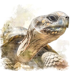 10 Old Turtle Clipart, Vintage Turtle, Printable Watercolor Clipart ...