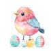 14 Whimsical Birds Easter Clipart, Easter Eggs Clipart, Printable ...