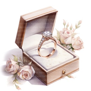 14 Wedding Ring Box Clipart, Wedding Clipart, Adorable Box, Printable ...