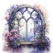 12 Enchanted Window Clipart, Mystic Floral Window Clipart, Printable ...