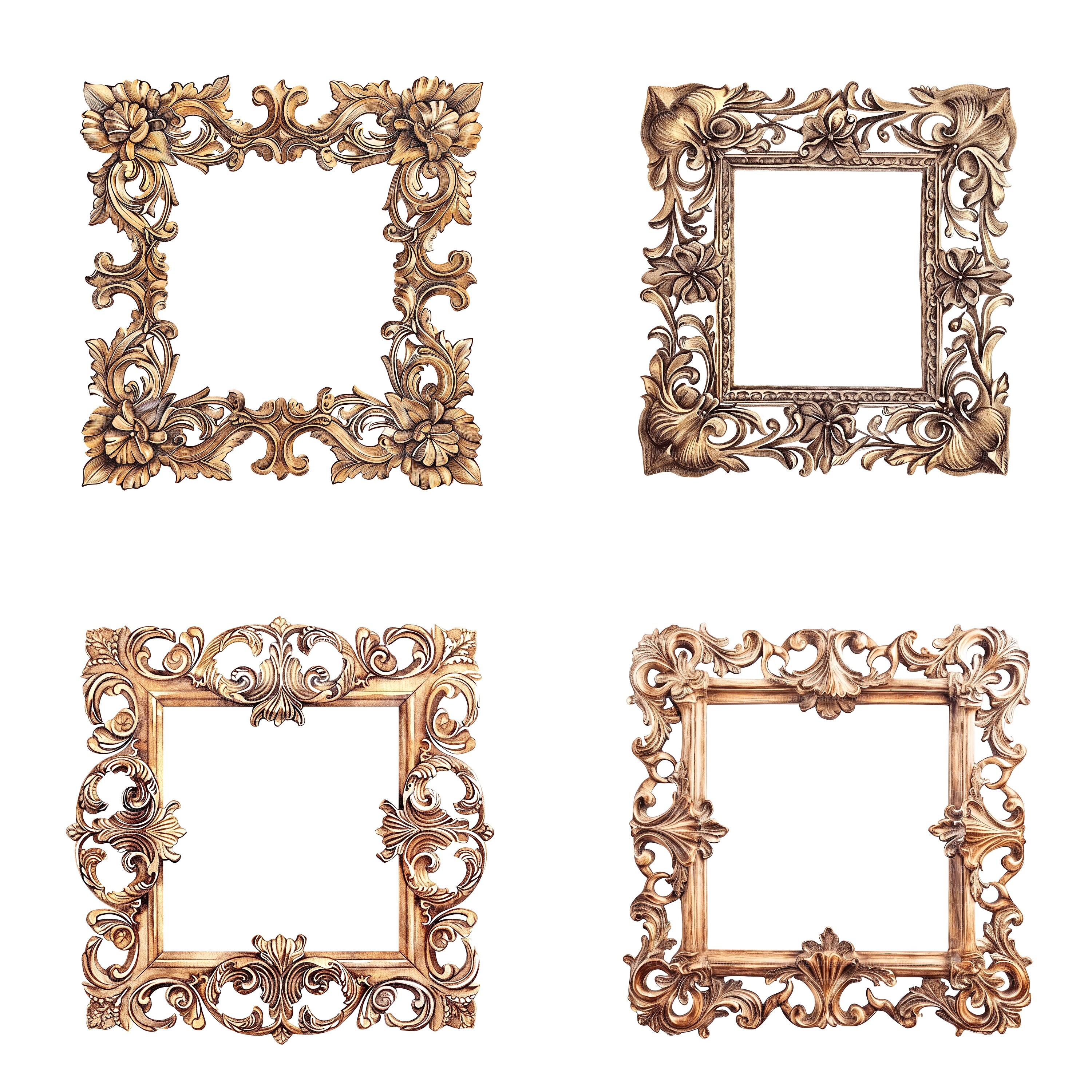 24 Square Frame Clipart, Printable Frame, Frame Decor, High Quality ...