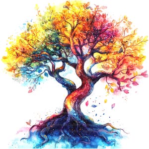 15 Mythical Tree Clipart, Enchanted Tree Print, Printable Watercolor ...