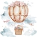 12 Nursery Hot Air Balloon Clipart, Traveling Clipart, Printable ...