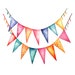 13 Party Bunting Clipart, Coloured Garland Clipart, Printable ...