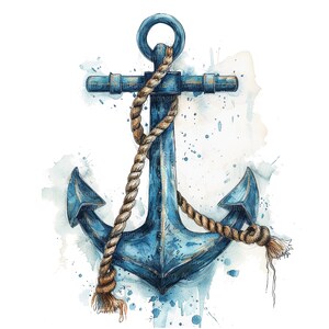 8 Nautical Anchor Clipart, Ship Anchor Clipart, Digital Clipart ...