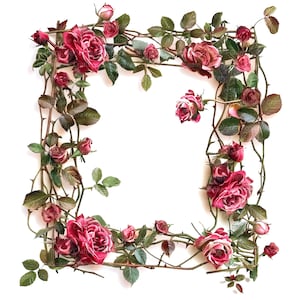 15 Roses Frames Clipart, Floral Frame Clipart, Pink Roses Frame ...