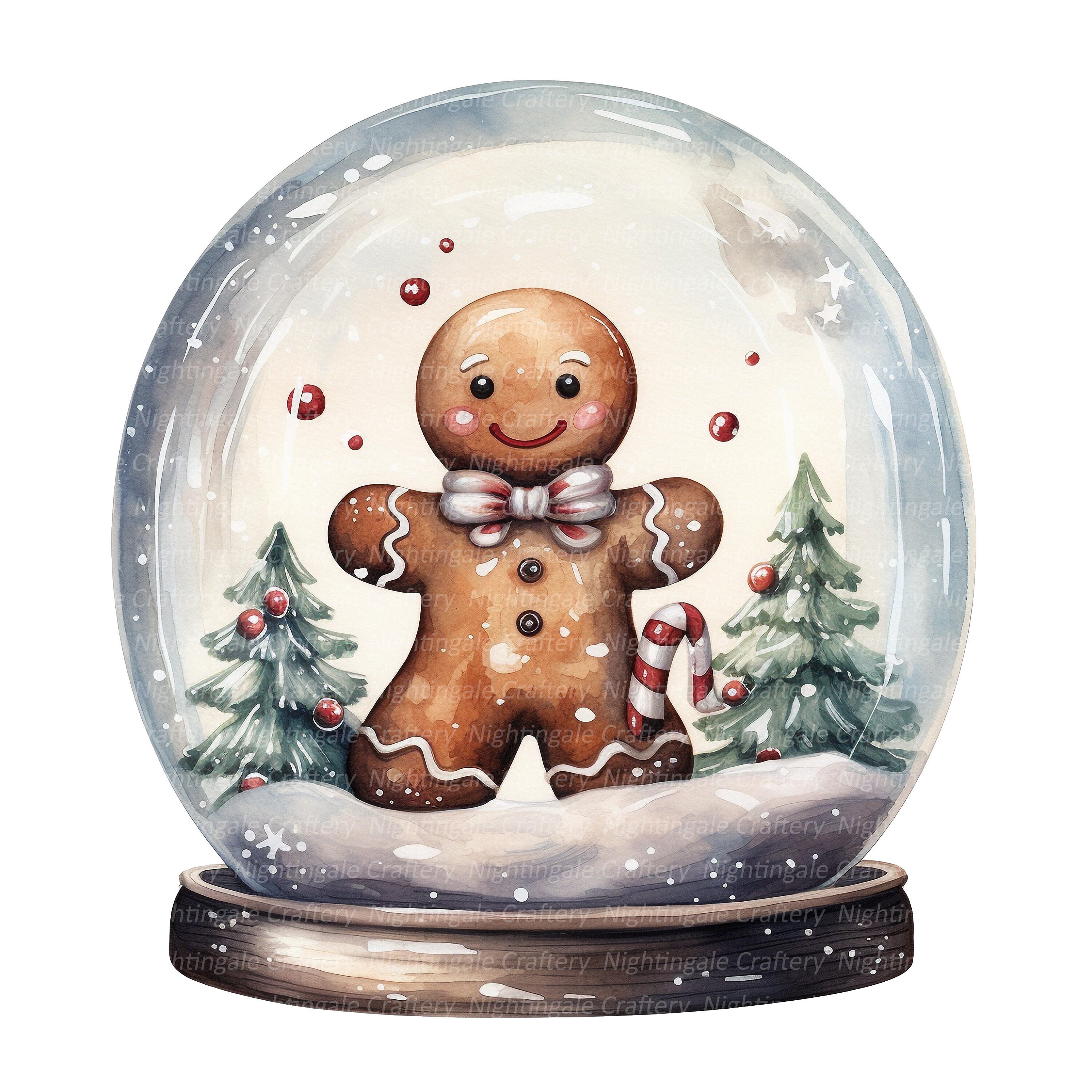 10 Gingerbread Christmas Snow Globe Clipart, Christmas Snowglobe ...