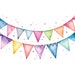 13 Party Bunting Clipart, Coloured Garland Clipart, Printable ...