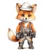 28 Fox Occupation Clipart, Fox Professions, Fox Cartoon Print ...