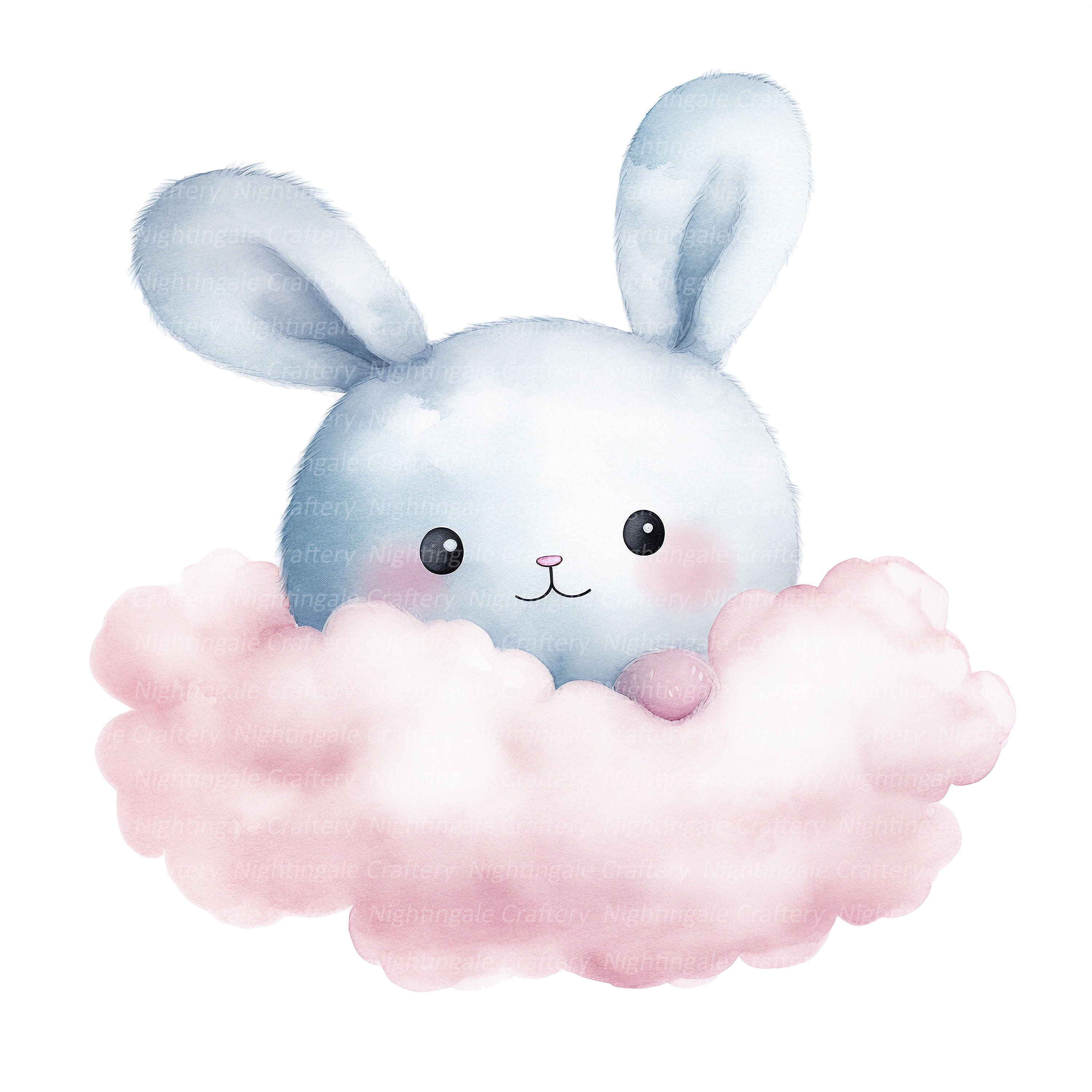 16 Animals in Clouds Clipart Nursery Prints Printable - Etsy