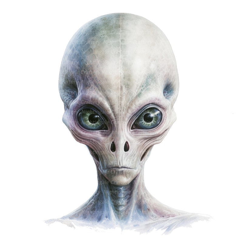 14 Alien Clipart, Aliens Clipart, UFO, Printable Watercolor Clipart ...