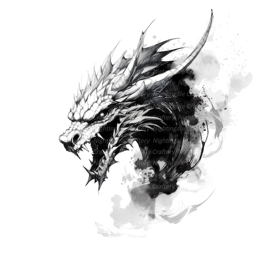 Dragon Head Tattoo Drawings