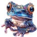 12 Jeweled Frog Clipart, Toad Clipart, Printable Watercolor Clipart ...