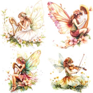 21 PNG Music Fairies Clipart, Floral Fairy Clipart, Printable ...