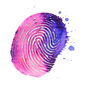 12 Coloured Fingerprints Clipart, Fingerprint Clipart, Printable ...