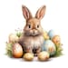 10 Easter Bunny Clipart, Rabbit Clipart, Printable Watercolor Clipart ...