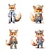 28 Fox Occupation Clipart, Fox Professions, Fox Cartoon Print ...