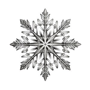 14 Black White Snowflakes Clipart, Christmas Print, Printable ...