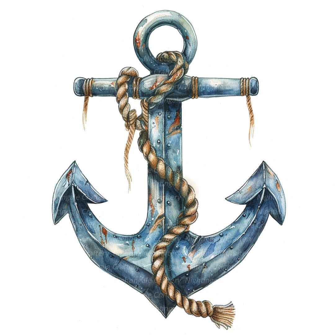 8 Nautical Anchor Clipart, Ship Anchor Clipart, Digital Clipart ...