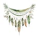 10 Boho Leaves Decor Clipart, Boho Garland, Printable Watercolor ...