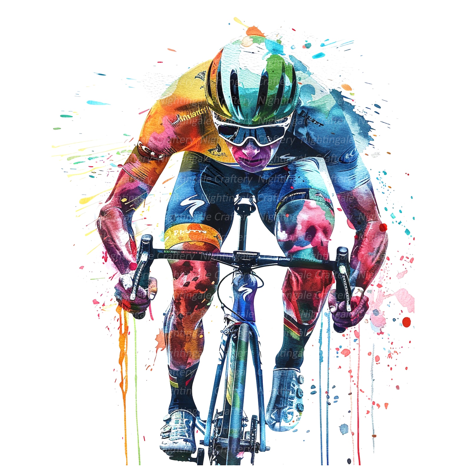 9 Cycling Clipart, Road Cycling Print, Cycling Sport, Printable ...