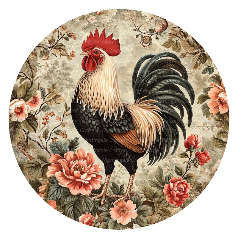 Vintage Rooster Clipart - Etsy