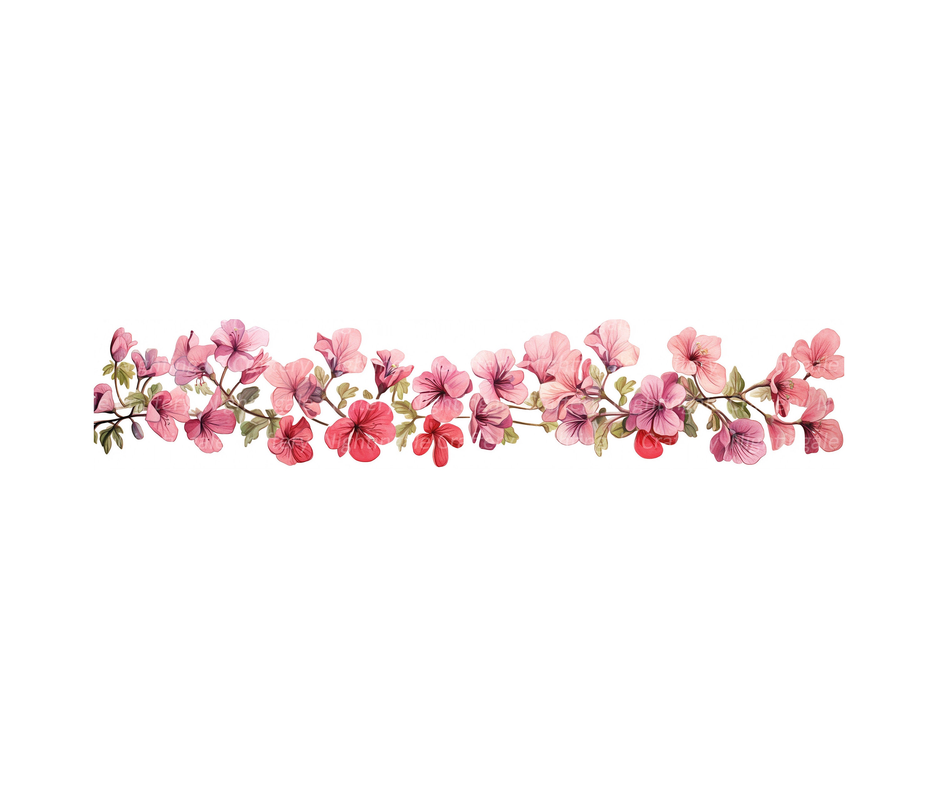 18 Flower Border MIX Clipart, Floral Border Bundle, Digital Clipart ...