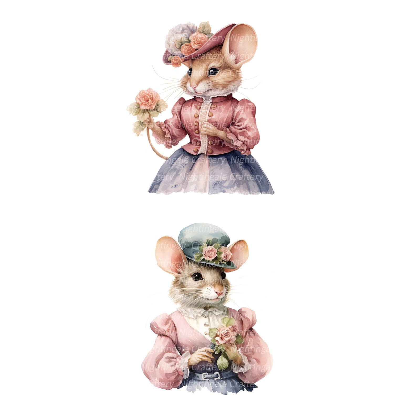 16 Victorian Vintage Mouse Clipart Mice Clipart Printable - Etsy UK