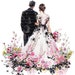 12 Abstract Wedding Couple Clipart, Printable Watercolor Clipart, High ...