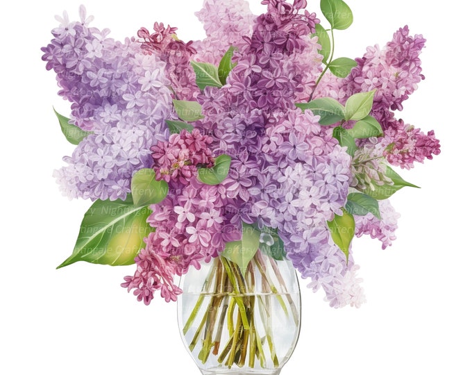 12 Lilac Clipart, Christian Cross Clipart, Ceremony Clipart, Purple ...