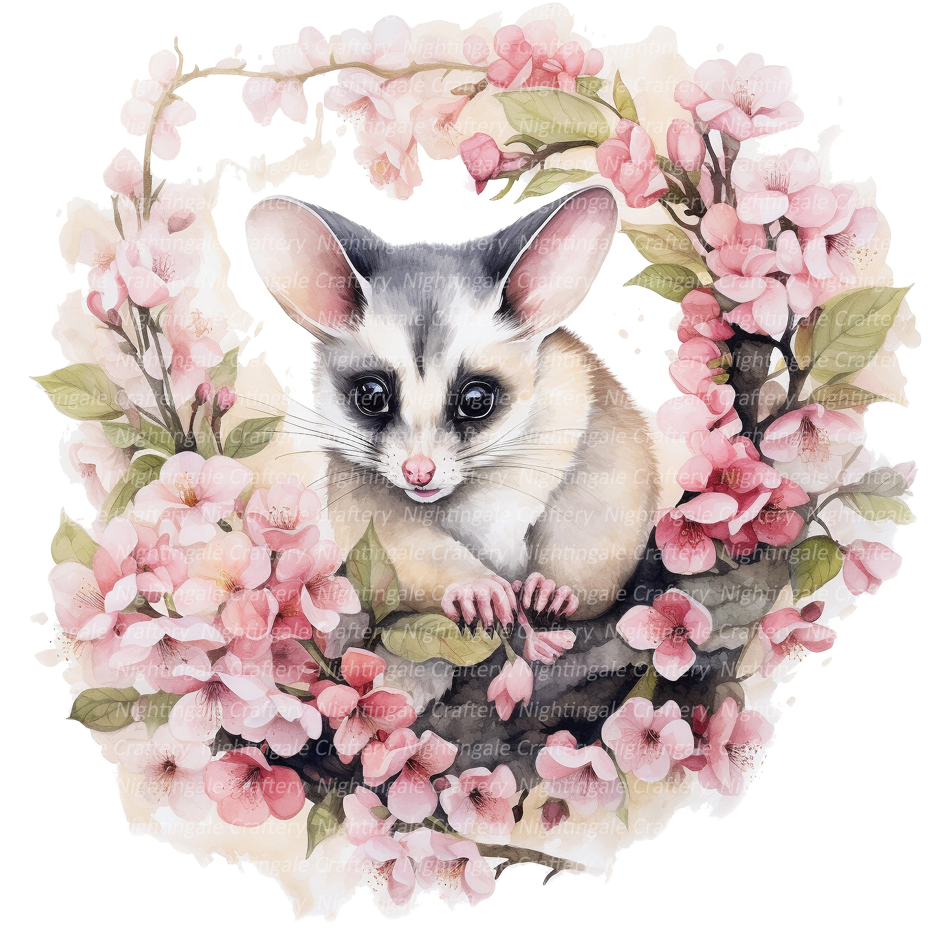 Sugar Glider Clipart Printable Watercolor Clipart 10 High - Etsy