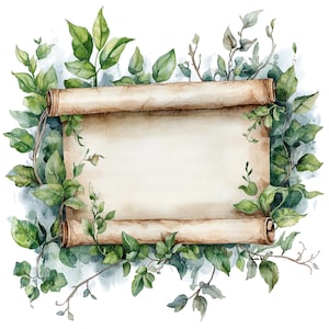12 Autumn Theme Scroll Clipart, Vintage Scroll, High Quality Jpgs ...
