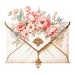 10 Vintage Floral Envelope Clipart, Shabby Chic, Printable Watercolor ...