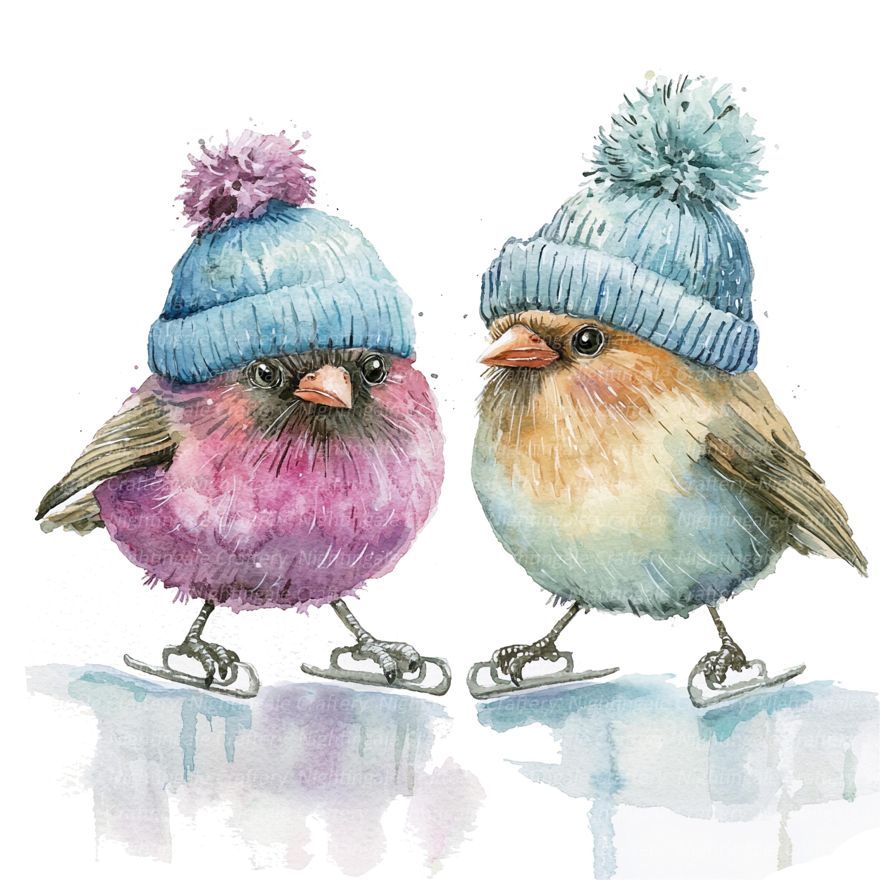 10 Grumpy Birds Clipart, Funny Birds Winter, Digital Clipart ...