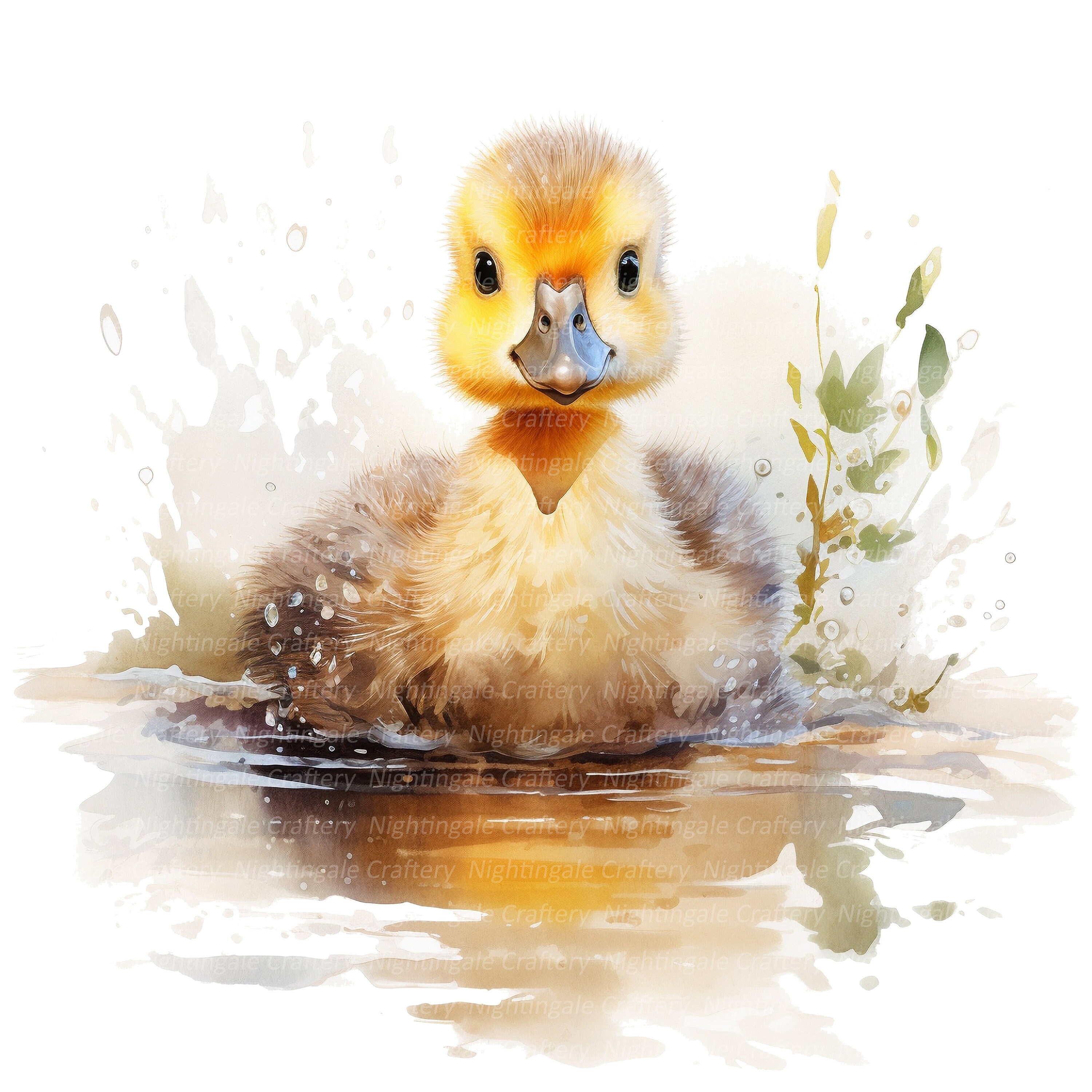 10 Duckling Clipart Duck Duckling Printable Watercolor - Etsy