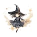 10 Little Witch Cartoon Clipart, Printable Watercolor Clipart, High ...