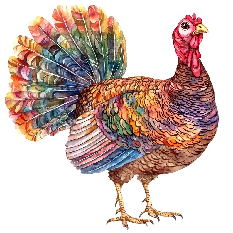 10 Thanksgiving Turkey Clipart, Thanksgiving Print, Printable ...