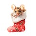 10 Christmas Mouse Clipart, Christmas Stocking, Digital Clipart ...