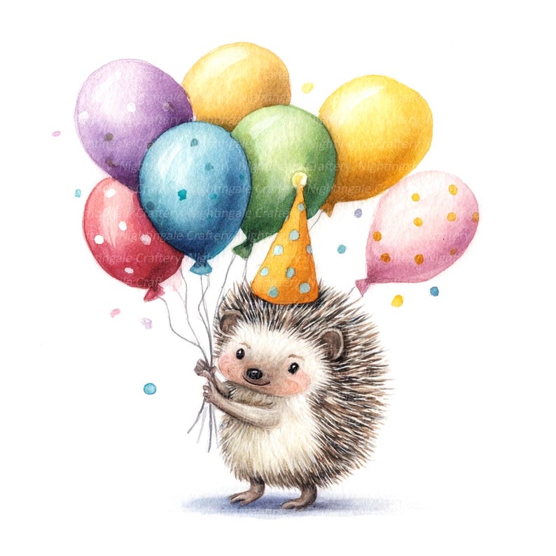 10 Party Balloons Clipart, Birthday Balloons Clipart, Printable ...