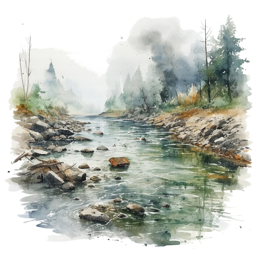 12 Polluted Waters Clipart, Printable Watercolor Clipart, High Quality ...