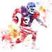 10 American Football Clipart, Football Player, Printable Watercolor ...
