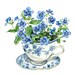 10 Forget Me Not in Tea Cup Clipart, Floral Tea Cup, Printable ...