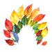 11 Autumn Leaves Clipart, Rainbow Clipart, Printable Watercolor Clipart ...