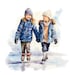 12 Kids Ice Skating Clipart, Kids in Winter, Printable Watercolor ...