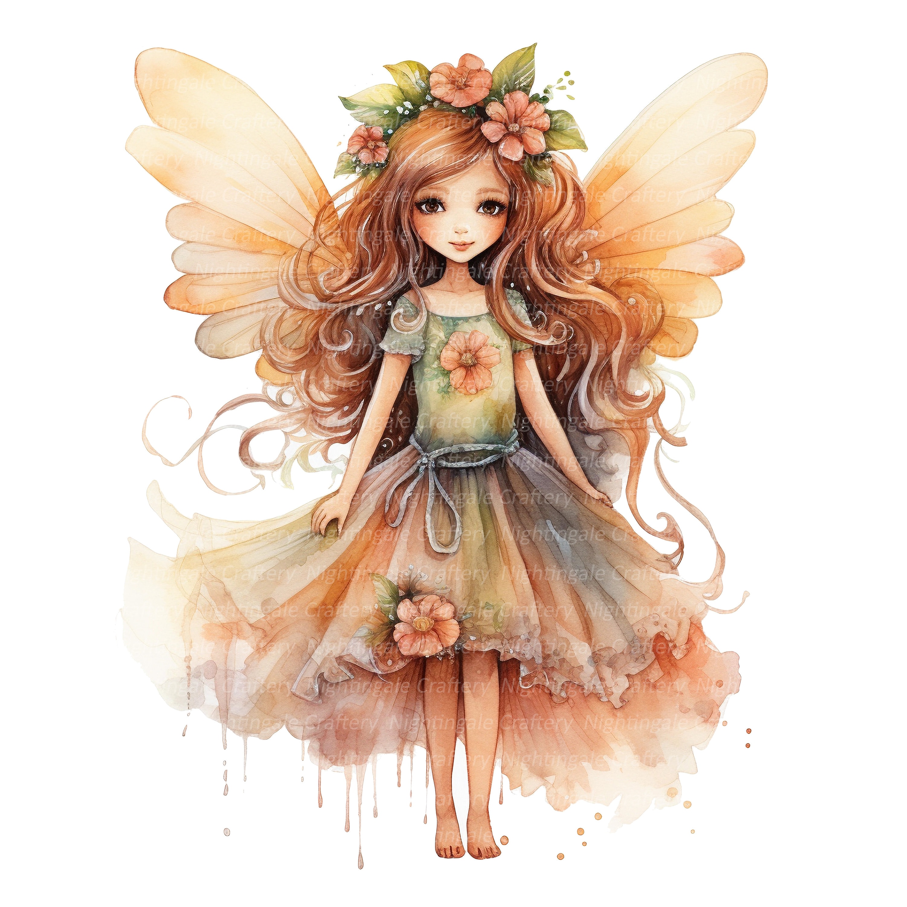 14 Fairy Clipart, Fairies Clipart, Printable Watercolor Clipart, High ...