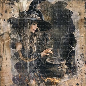 18 Witch and Witchcraft Background, 12 X 12 Digital Paper Pack, Junk ...