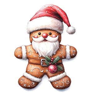 20 PNG Gingerbread Man Clipart, Christmas Gingerbread, Printable ...