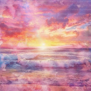 18 Magical Sunset Background Papers, 12 X 12 Digital Paper Pack, Junk ...