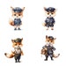 28 Fox Occupation Clipart, Fox Professions, Fox Cartoon Print ...